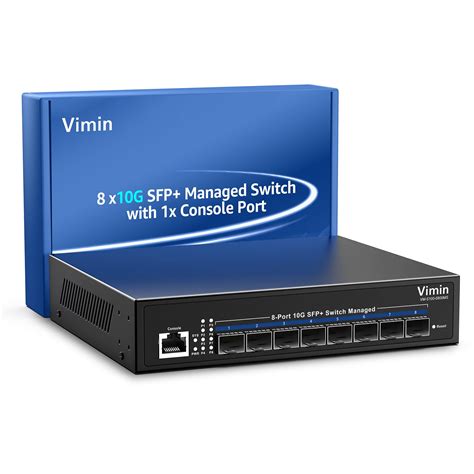 8 Port 10g Sfp Managed Switch Vimin 10g Sfp Network Managed Switch Fiber Ports Web Cli L3 Smart