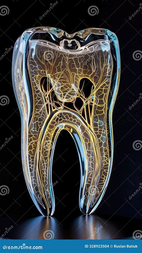 Anatomical Intricacy Tooth Structure Nerve With A Visible