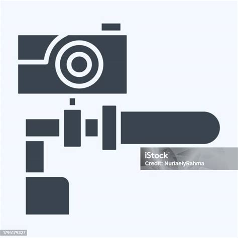 아이콘 자전거 기호와 관련된 카메라입니다 글리프 스타일 심플한 디자인 편집 가능 간단한 일러스트레이션 가득 찬에 대한 스톡 벡터