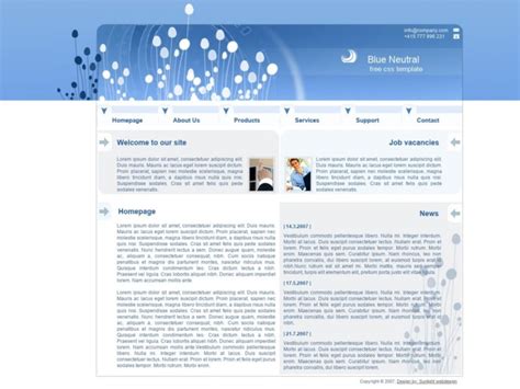 Html Css Templates For Free Downloading Blue Neutral Free Html Templates Free Css Templates