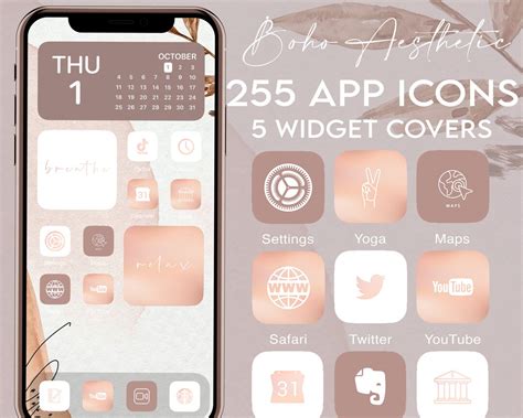 IPhone Home Screen Ios System Icons Pack Download Nude Aesthetic IPhone Ios App Icon Pack