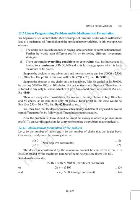 Linear Programming NCERT Book Of Class 12 Mathematics Part II