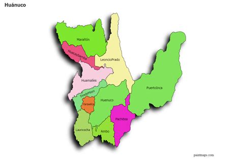 Create Custom Huanuco Map Chart With Online Free Map Maker