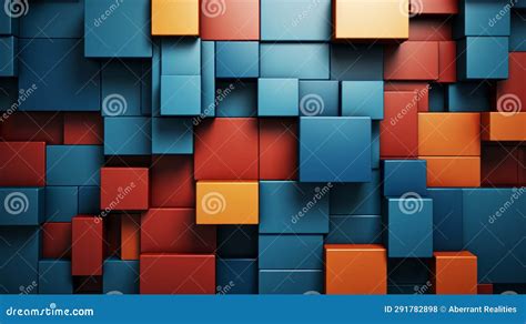 Colorful 3d Cube Wall Background Stock Illustration Illustration Of