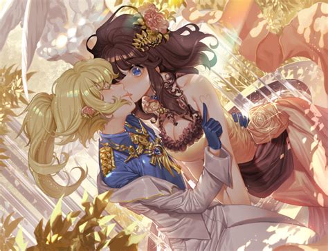 Rule 34 2girls Artist Request Blonde Hair Blue Eyes Blush Breasts Brown Eyes Canon Genderswap