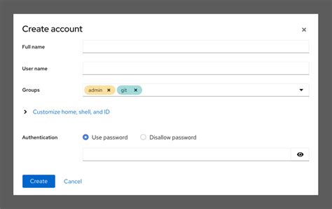 User Create New Account Modal Has Password Related Ui Issues · Issue 18391 · Cockpit Project
