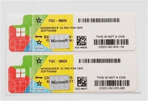 White Base Windows 10 Pro Key Sticker For Laptop At ₹ 1650piece In