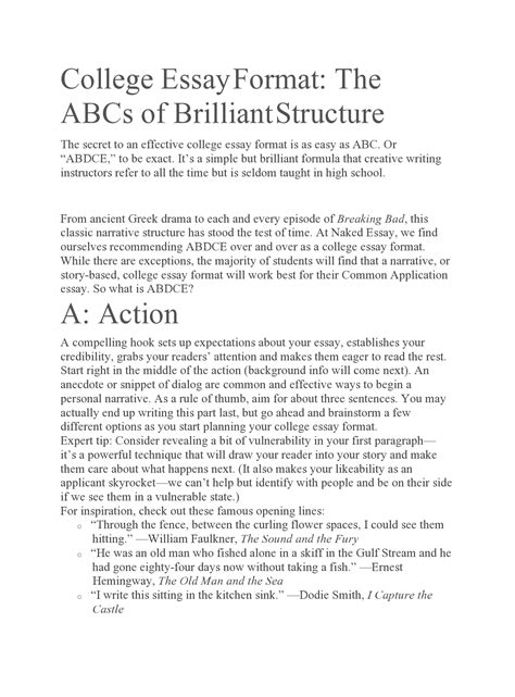 32 College Essay Format Templates Examples TemplateArchive