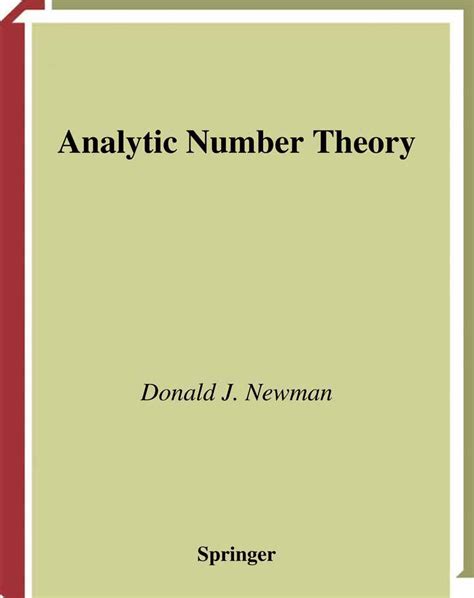 Analytic Number Theory Graduate Texts In Mathematics 177 Newman Donald J 9781475771657