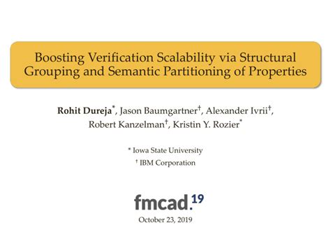 Ppt Boosting Verification Scalability Via Structural Grouping And