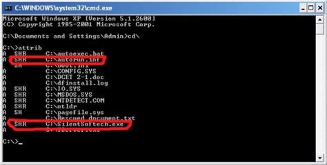 Using Command Prompt Attrib To Check For Viruses Or Malware
