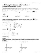 Study Guide And Intervention Graphing Sine And Cosine Functions Docx NAME DATE PERIOD