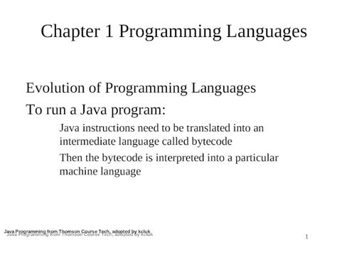 Ppt 1 Chapter 1 Programming Languages Evolution Of Programming