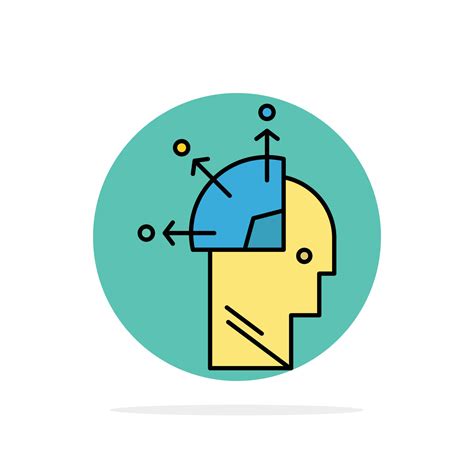 User Man Mind Programming Art Abstract Circle Background Flat Color