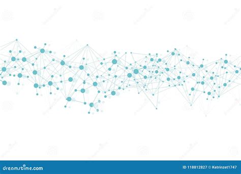 Science Network Pattern Connecting Lines And Dots Global Network