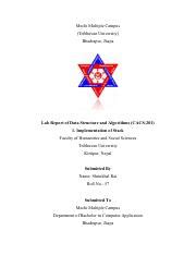 Dsa Lab Report Pdf Mechi Multiple Campus Tribhuvan University Bhadrapur Jhapa Lab Report Of