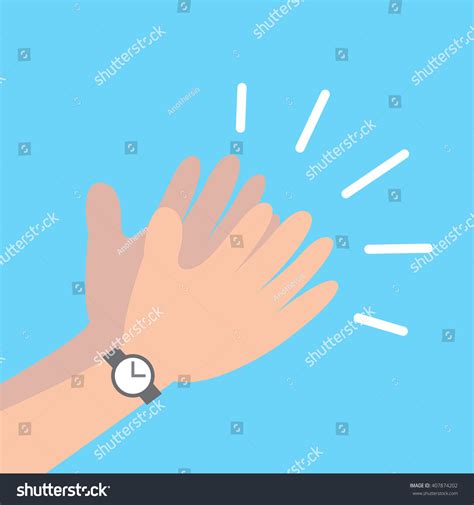 Hands Clapping Vector Icons Royalty Free Stock Vector 407874202
