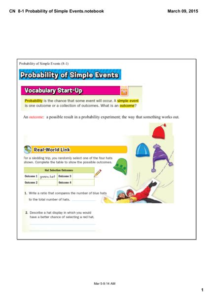Probability Of Simple Events