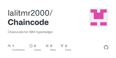 Github Lalitmr2000chaincode Chaincode For Ibm Hyperledger