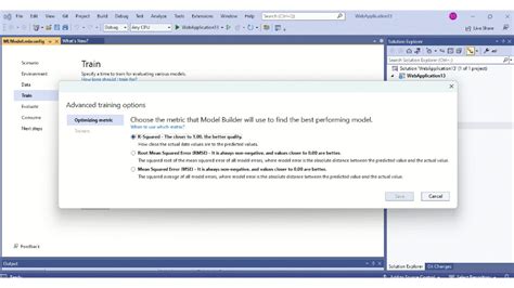 a11y model builder train advance training options usability screen reader is not reading the
