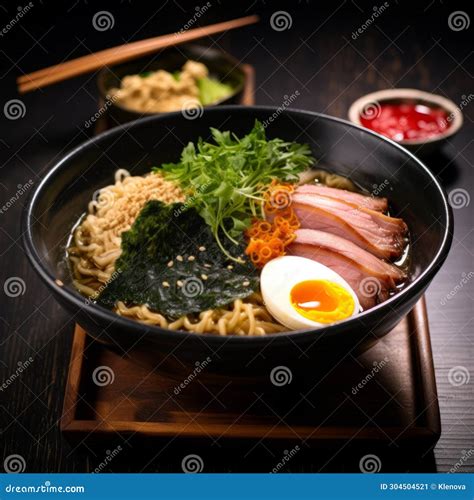 Bowl Of Mouth Watering Japanese Ramen For Single Serving Stock Image Image Of Asia Broth