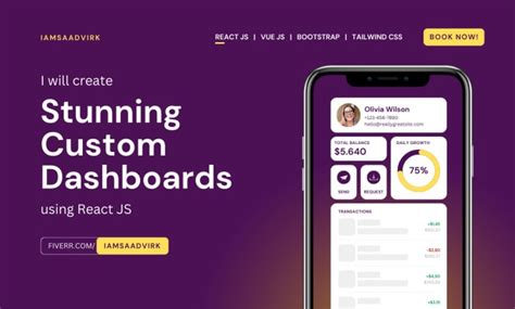 Create Stunning Custom Dashboards Using React Js By Iamsaadvirk Fiverr