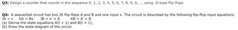 Solved Q Design A Counter That Counts In The Sequence Chegg