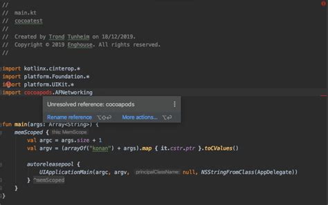 Ios Using Appcode With Kotlinnative And Cocoapods Stack Overflow