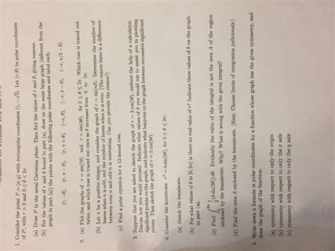 Solved Consider The Point P X Y With Rectangular Chegg