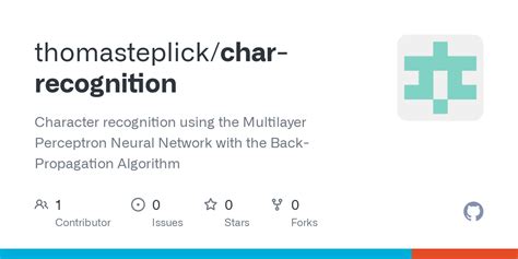 Github Thomasteplickchar Recognition Character Recognition Using