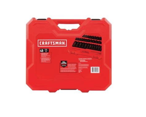 Craftsman Cmmt16548 48 Piece Standard Sae And Metric Combination 1 2 In Drive Set 6 Point