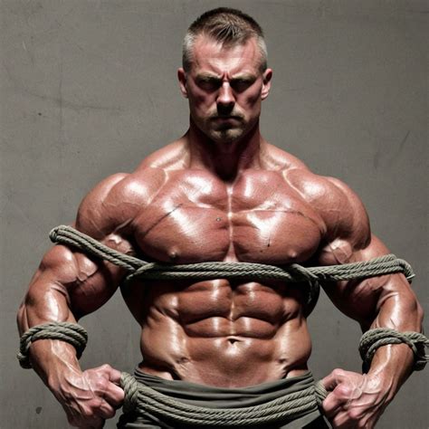 Tied Up Muscle Warrior By Ralph Muller Playground