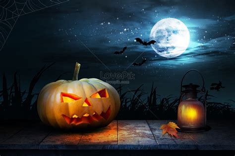 할로윈 호박 램프 배경 사진 및 창의적인 일러스트 무료 다운로드 Lovepik