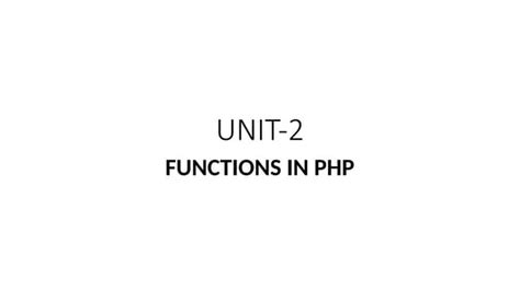Function In Php Using Like Three Type Of Function Ppt