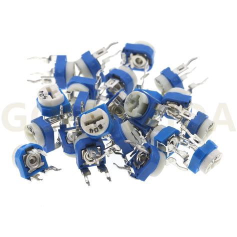 20pcs Rm065 Rm 065 100 200 500 1k 2k 5k 10k 20k 50k 100k 200k 500k 1m Ohm Trimpot Trimmer