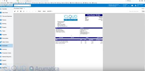 Acumatica How To Create A Purchase Order