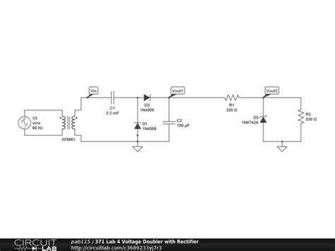Lab Voltage Doubler With Rectifier CircuitLab