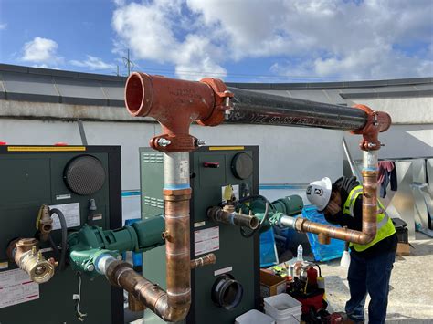 Getting It On This Rooftop Boiler Install Today Rpipefitter