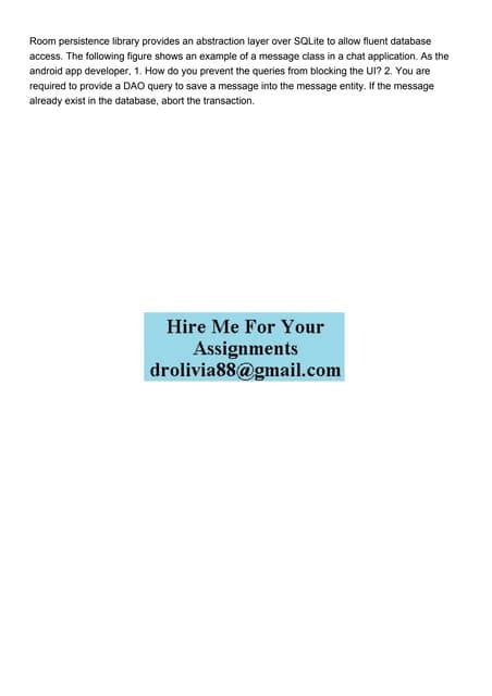 Room Persistence Library Provides An Abstraction Layer Over Pdf