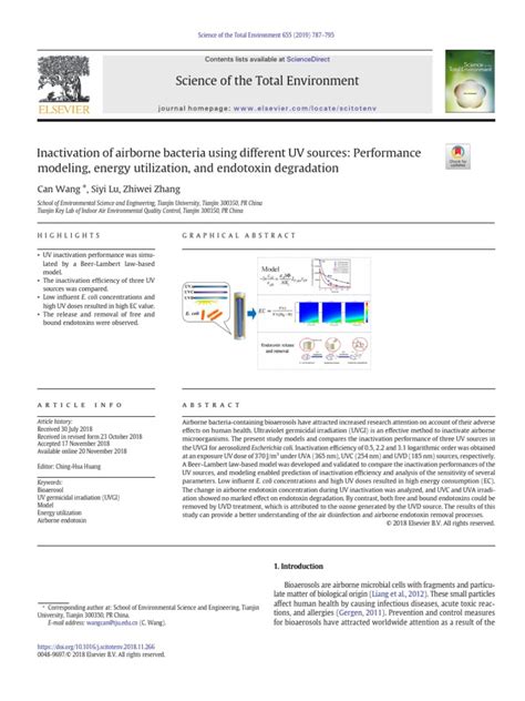Wang Et Al 2019 Download Free Pdf Ultraviolet Lipopolysaccharide