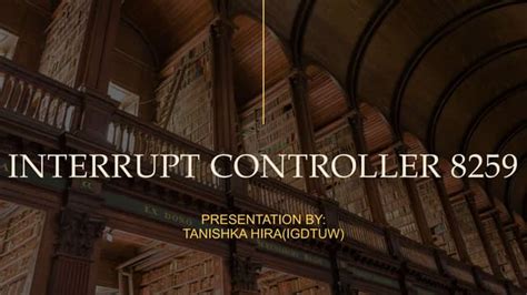 Interrupt Controller 8259 Microprocessor Ppt