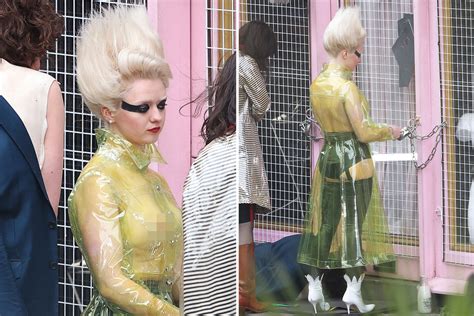 Maisie Williams Shows Off Big Hair As She Goes Braless On Set Of New