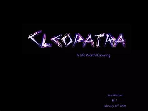 Ppt Cleopatra The Enigmatic Egyptian Queen Powerpoint Presentation