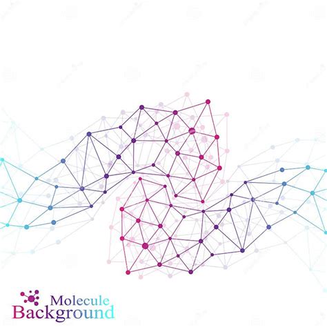 Colorful Graphic Background Molecule And Communication Connected Lines With Dots Stock Vector