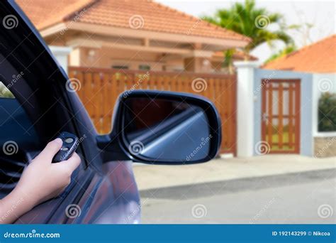 Auto Door Automatic Gate Garage Home Security System Concept Stock Image Image Of Arrived