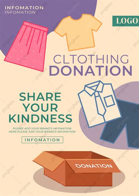 Beige Charity Donation Clothes Donation Box Promotion Poster Template Download On Pngtree