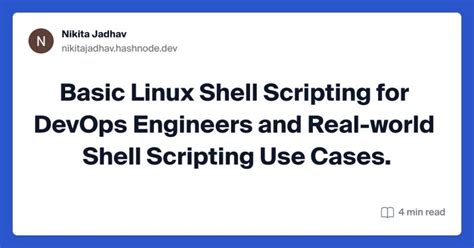Nikita Jadhav On Linkedin Basic Linux Shell Scripting For Devops