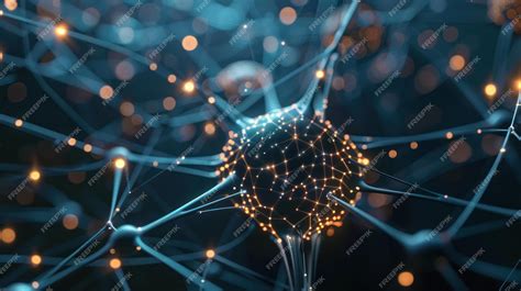 abstract neuron network illustration premium ai generated image