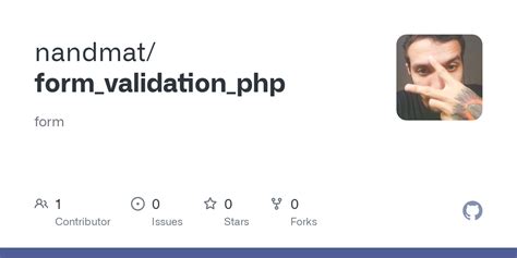 Github Nandmatformvalidationphp Form