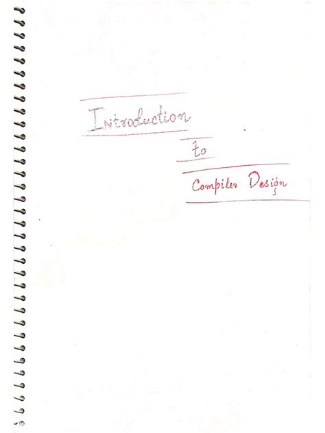 Compiler Design Till Mid 1 Pdf